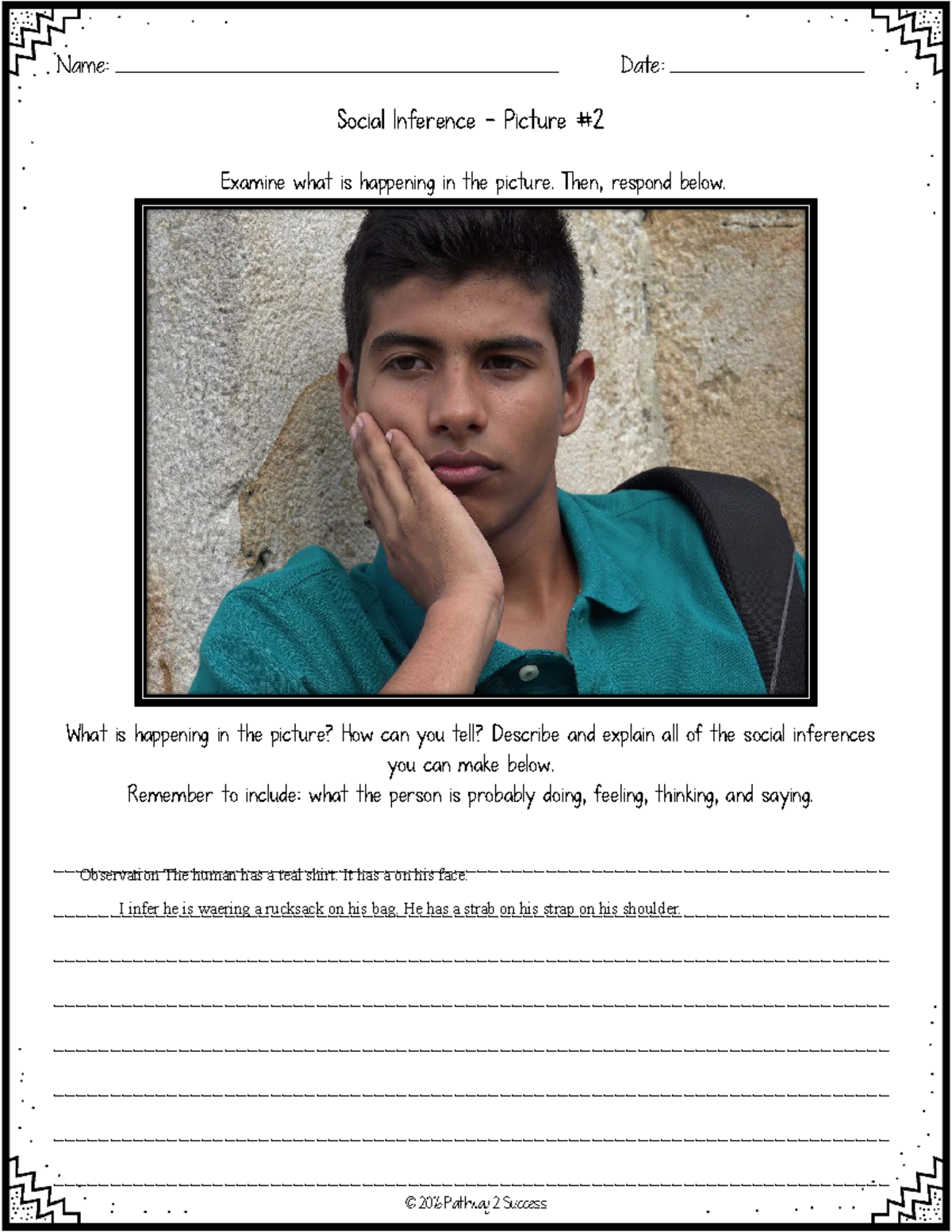 Brody Shaeffer - Social Inferences with Pictures MS HS - Social ...