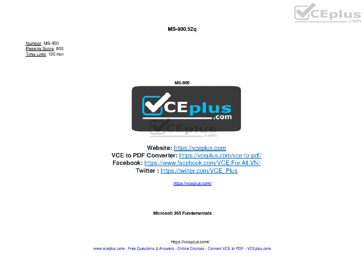 Microsoft.Braindumps.MS-900.v2019-09-28.by - vceplus/ MS-900 Number: MS ...