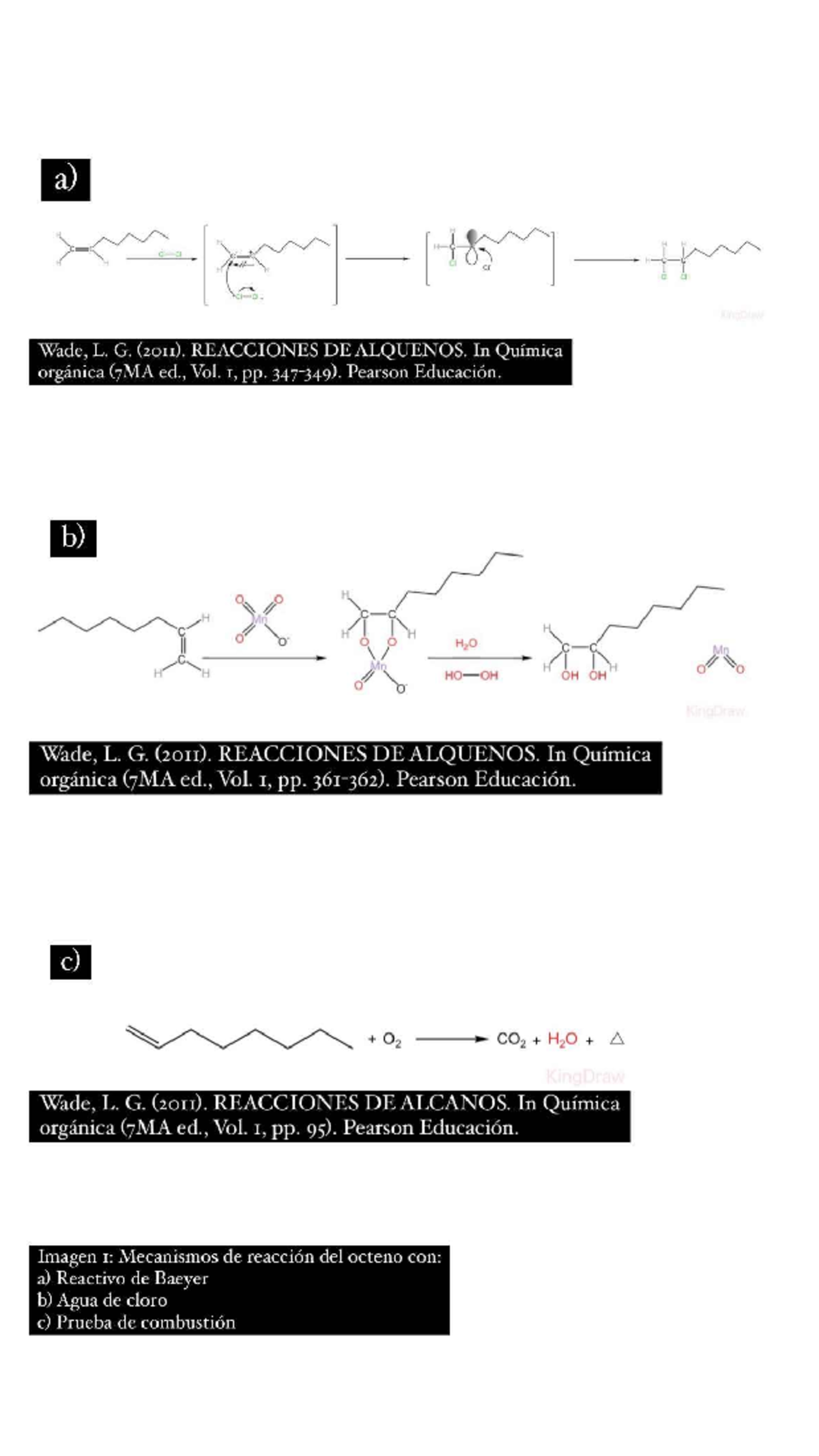 Mecanismos de reacción del octeno - Química Orgánica - i - Studocu