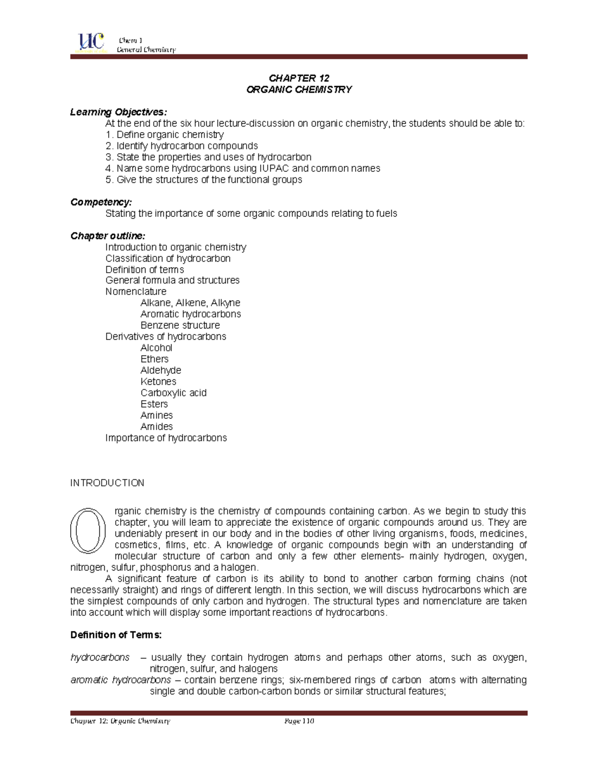 Chapter 12 Edited Organic Chemistry - General Chemistry CHAPTER 12 ...