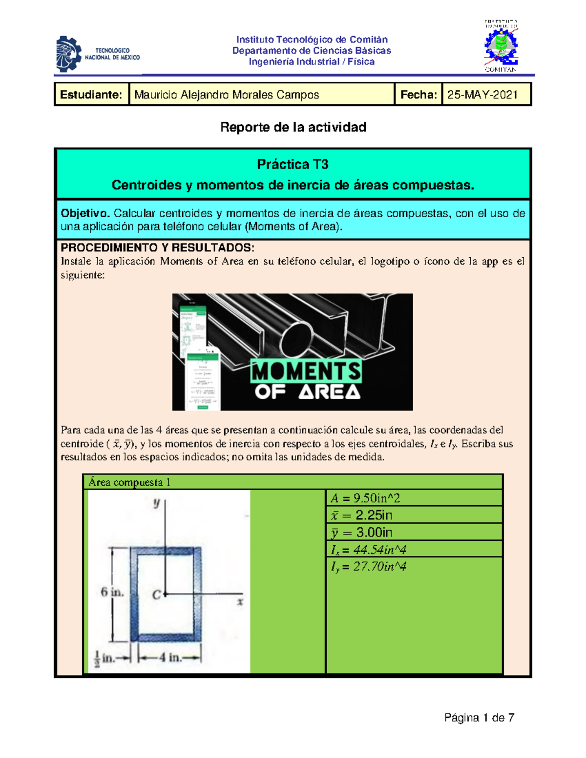 Práctica T3 Fisica 2021 - Departamento de Ciencias Básicas Ingeniería ...