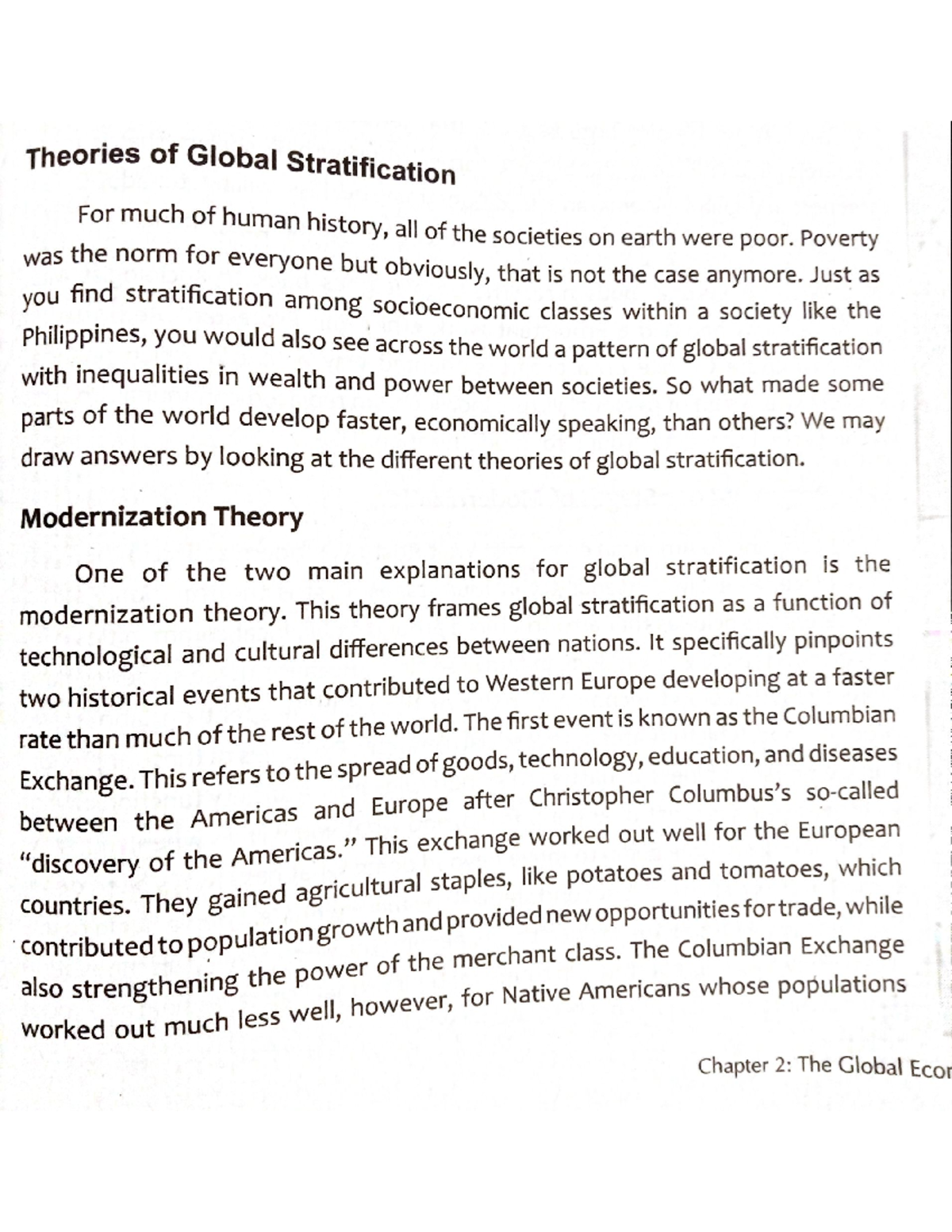 Activity 2 Reading Material (The Global Economy) - The Contemporary ...