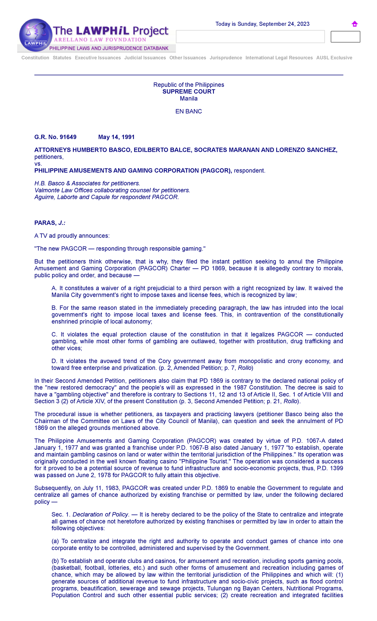 Consti - Case 80 - Constitution Statutes Executive Issuances Judicial ...