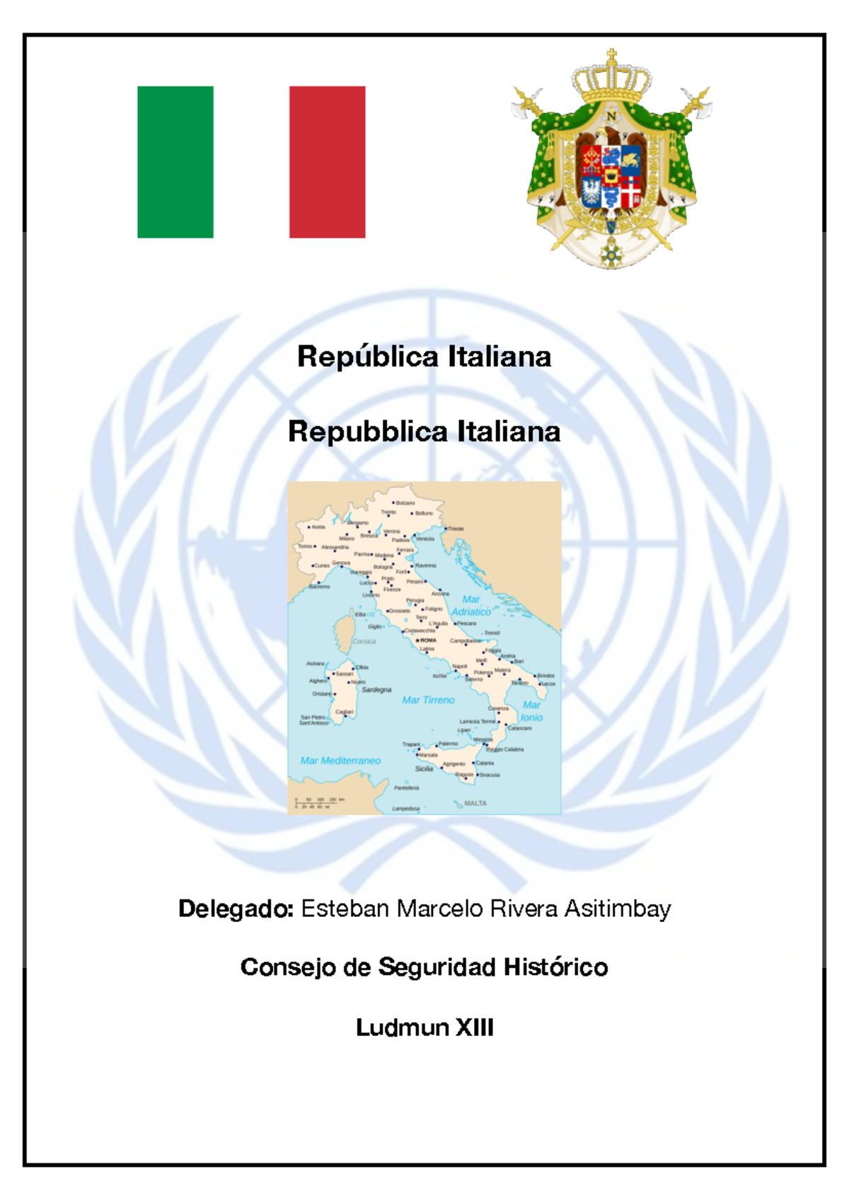 Position Paper Italia - República Italiana Repubblica Italiana Delegado ...