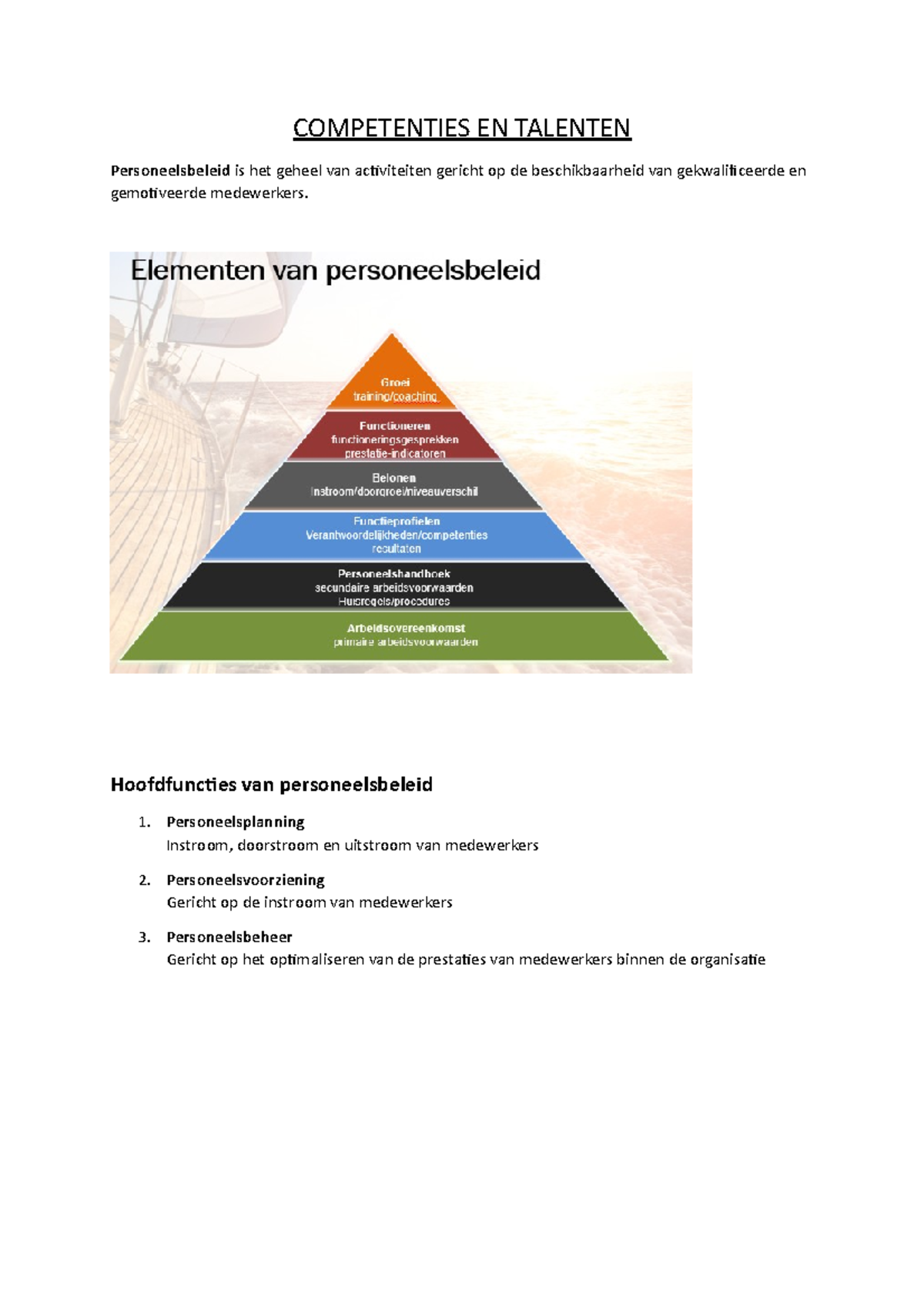Competenties EN Talenten - COMPETENTIES EN TALENTEN Personeelsbeleid is ...