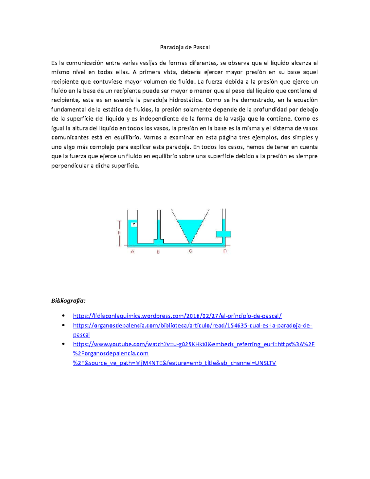 Paradoja de Pascal - A primera vista, debería ejercer mayor presión en ...