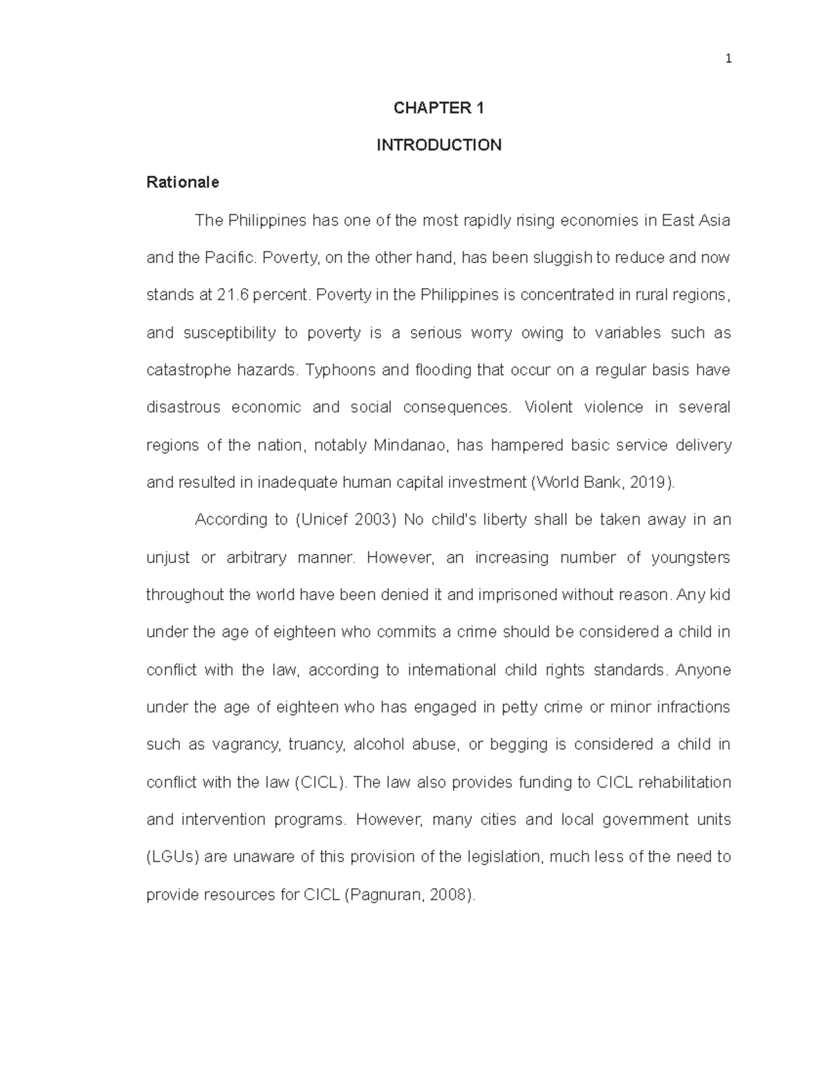 Chapter-1 to 4 - Thesis topic - CHAPTER 1 INTRODUCTION Rationale The ...