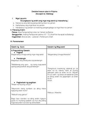 Science 4 DLP Sources OF Water Final - Detailed Lesson Plan 4: Science ...