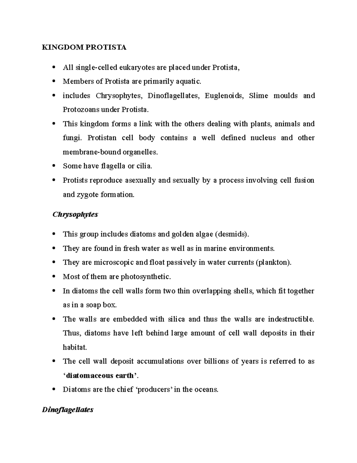 Bio-Classification Kingdom Protista - KINGDOM PROTISTA All single ...