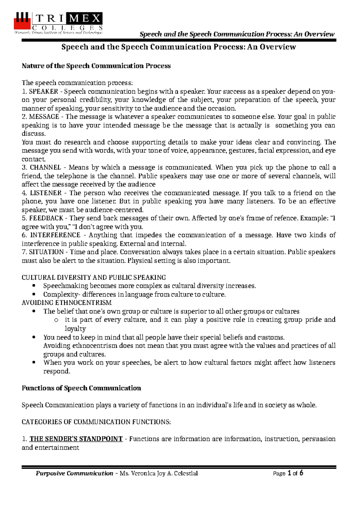 GE4-Purposive Communication Module 2 -Speech and Speech Communication Process an Overview ...