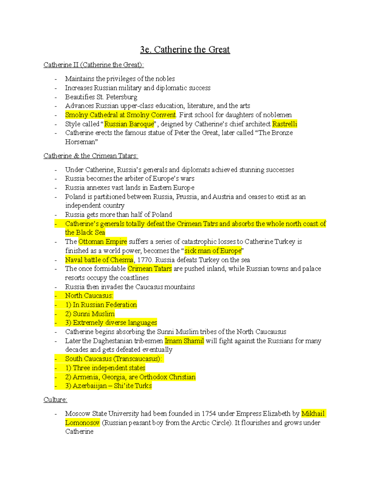 3e. Catherine the Great - 3e. Catherine the Great Catherine II ...