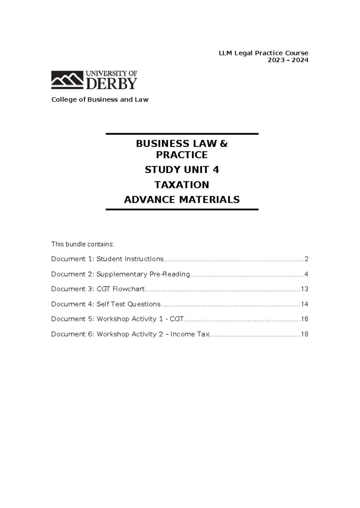 BLP SU 4 AM 2023-24 - Lecture notes and information. - LLM Legal ...