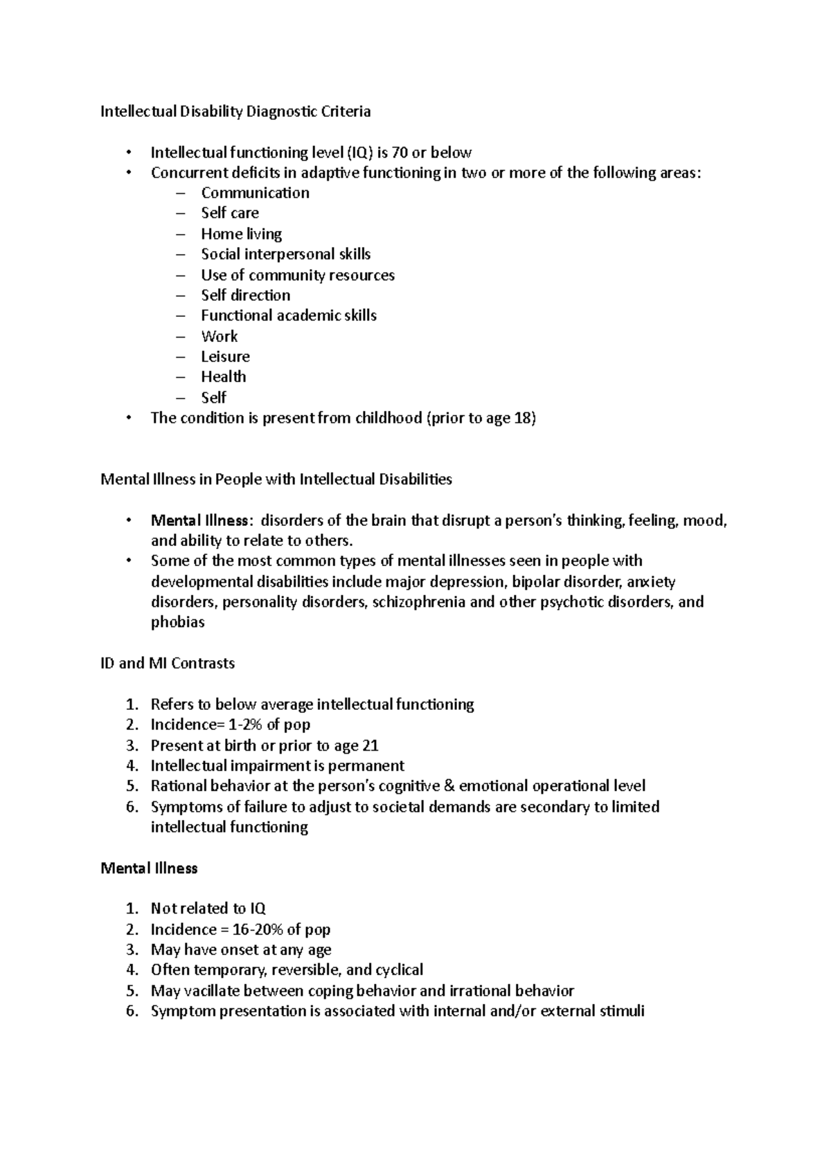 72 - social work lecture notes - Intellectual Disability Diagnostic ...