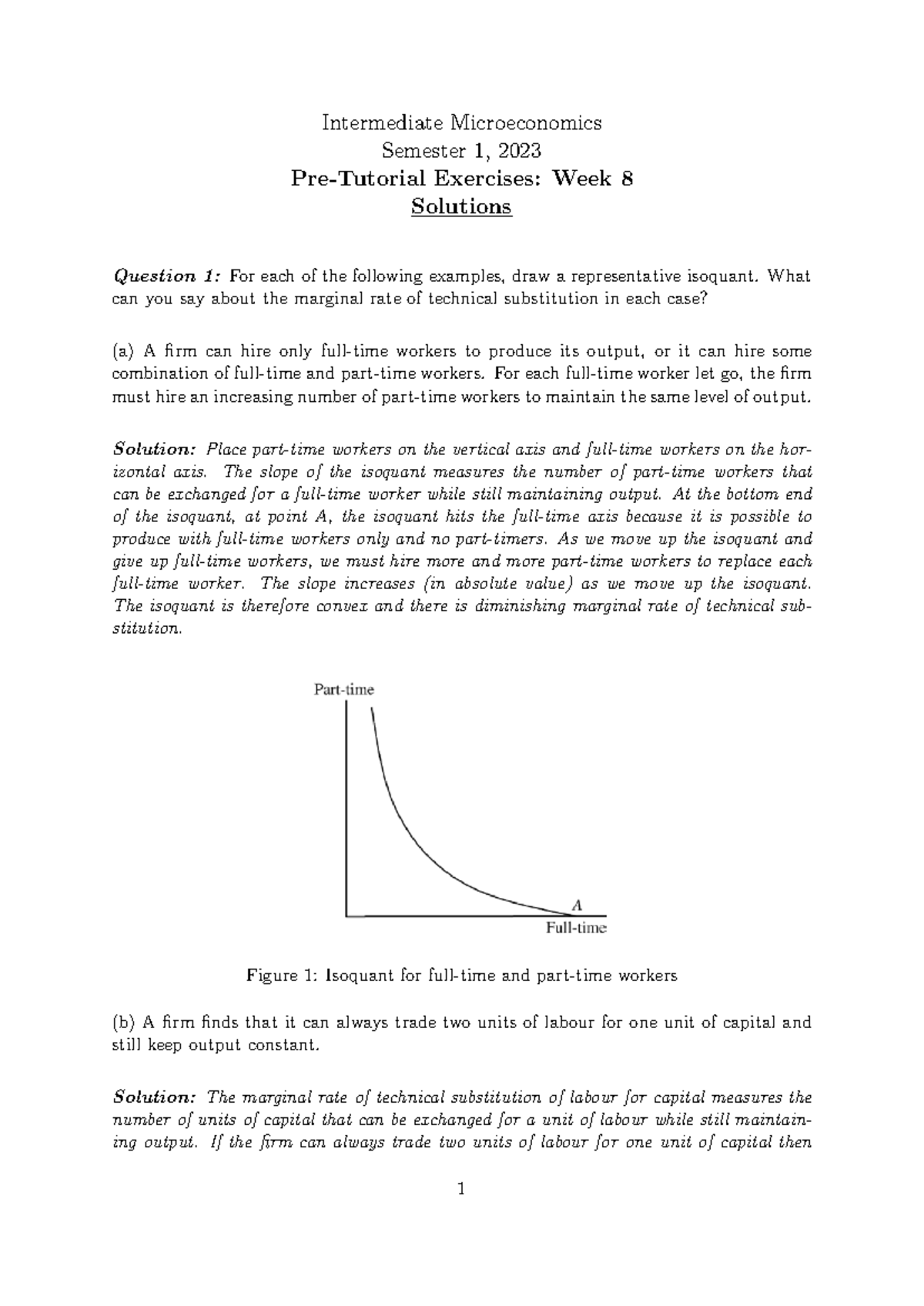 Pre Tute Wk08 IM 2024 Sol - Intermediate Microeconomics Semester 1 ...