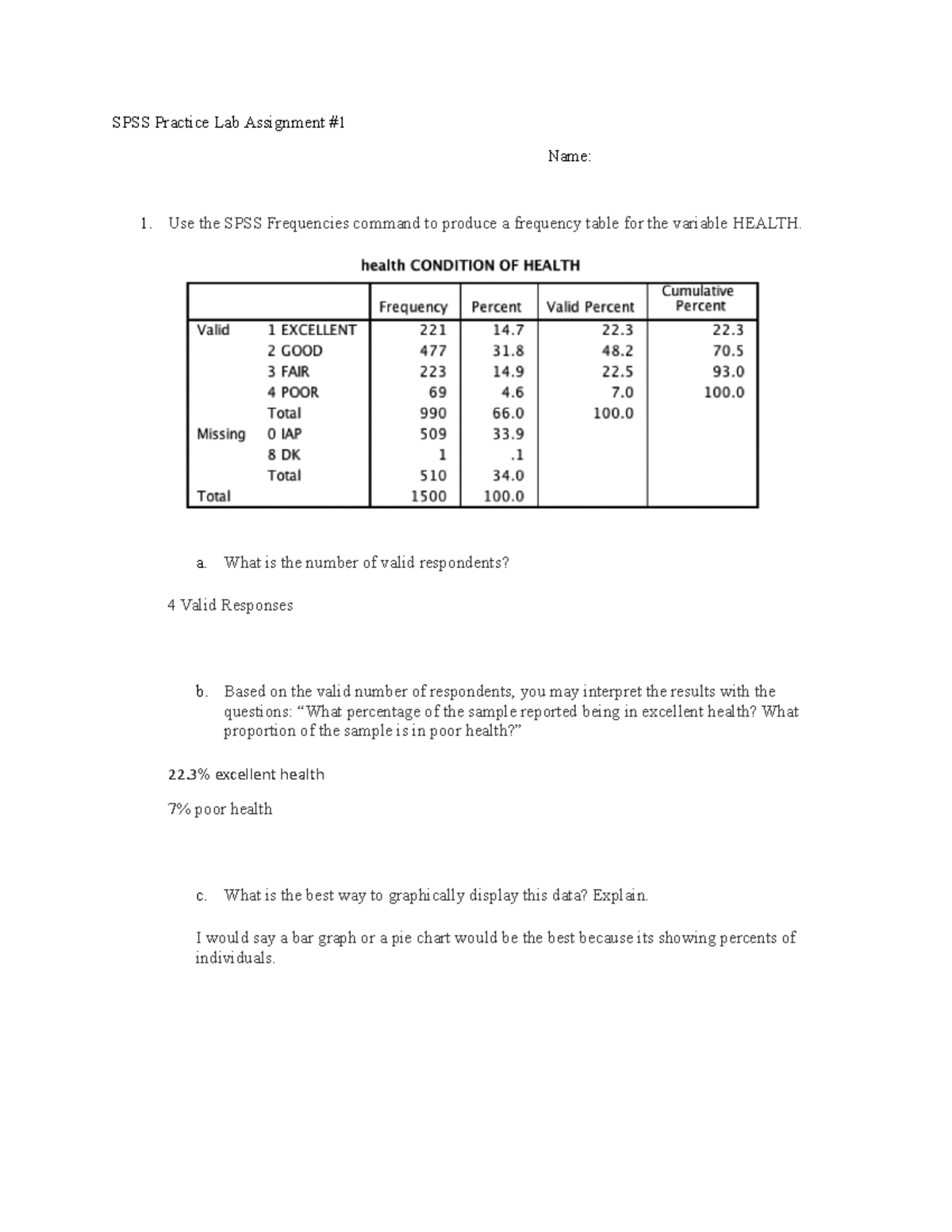 Lab Assignment 1 Sw Stats Spss Practice Lab Assignment Name Use