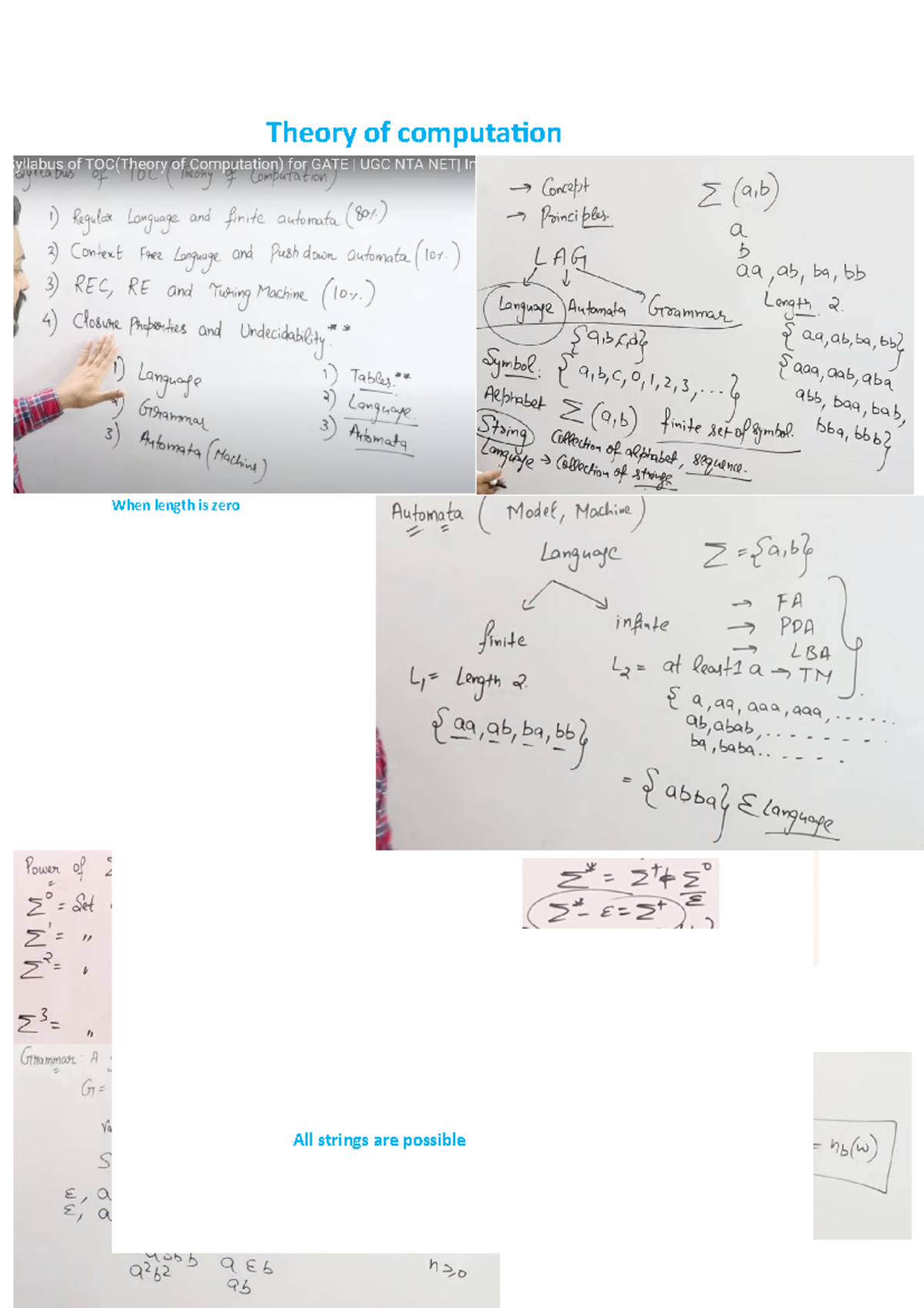 0 Theory of computation - Theory of computation When length is zero All ...