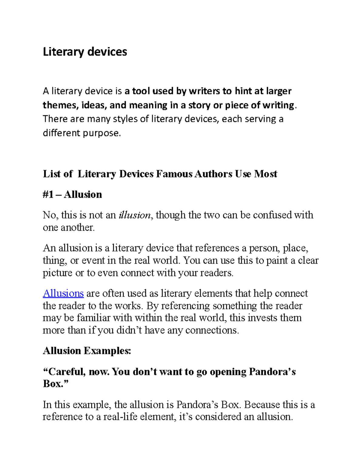 A-literary-device - Interesting topic - Literary devices A literary ...