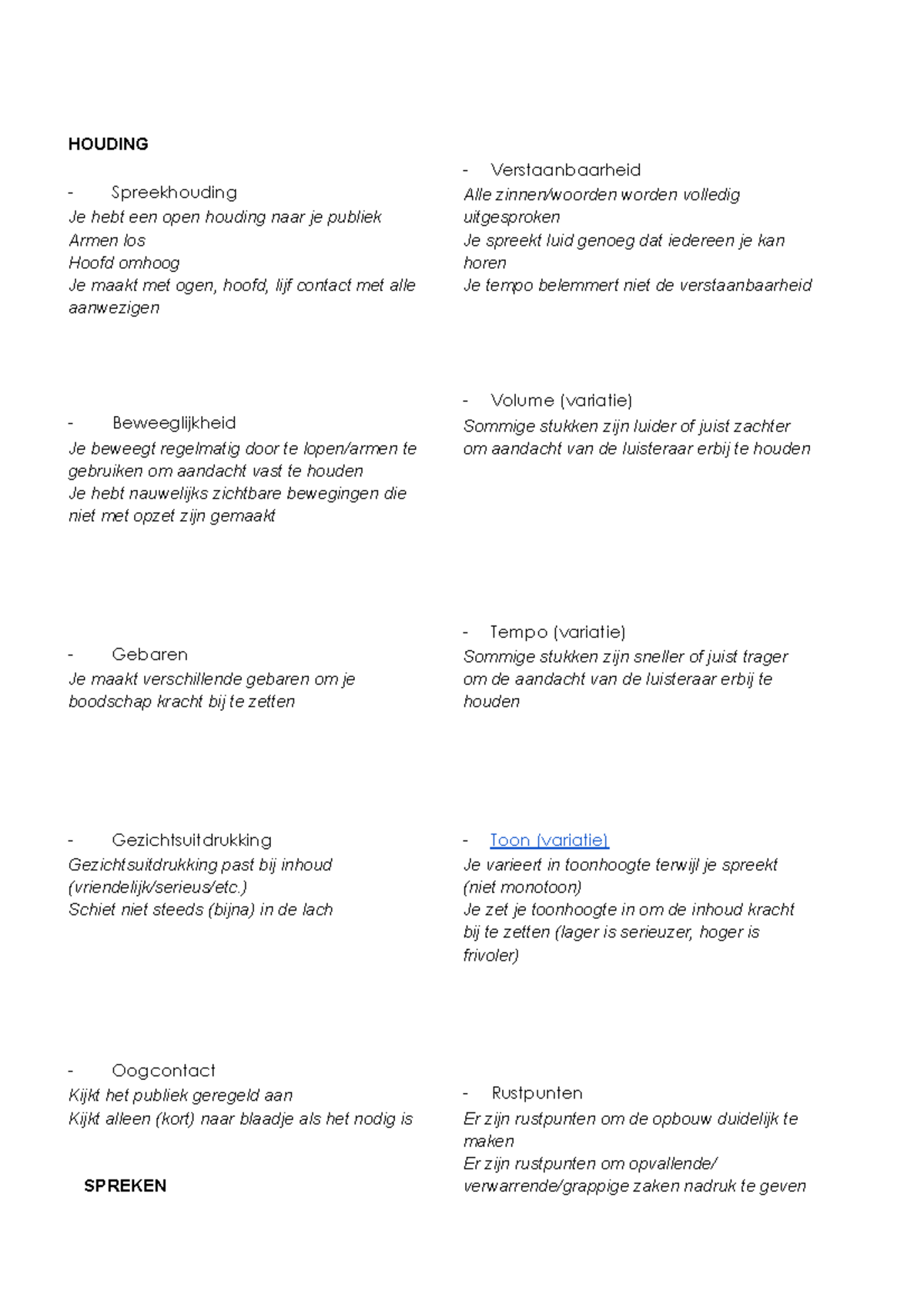 Pimp my presentatie V2 - mooi - HOUDING Spreekhouding Je hebt een open ...