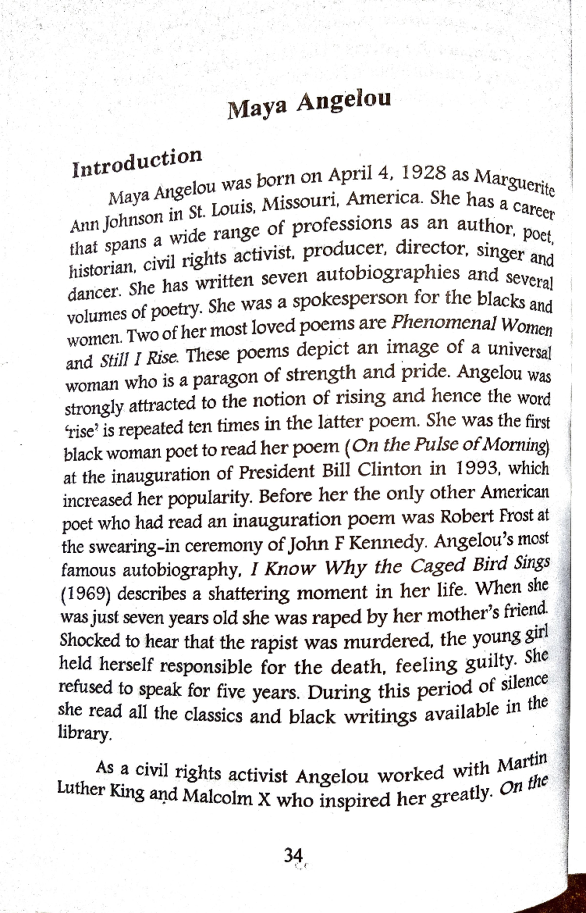 Old folks laugh - Maya Angelou Introduction Ann Johnson in St. Louis ...