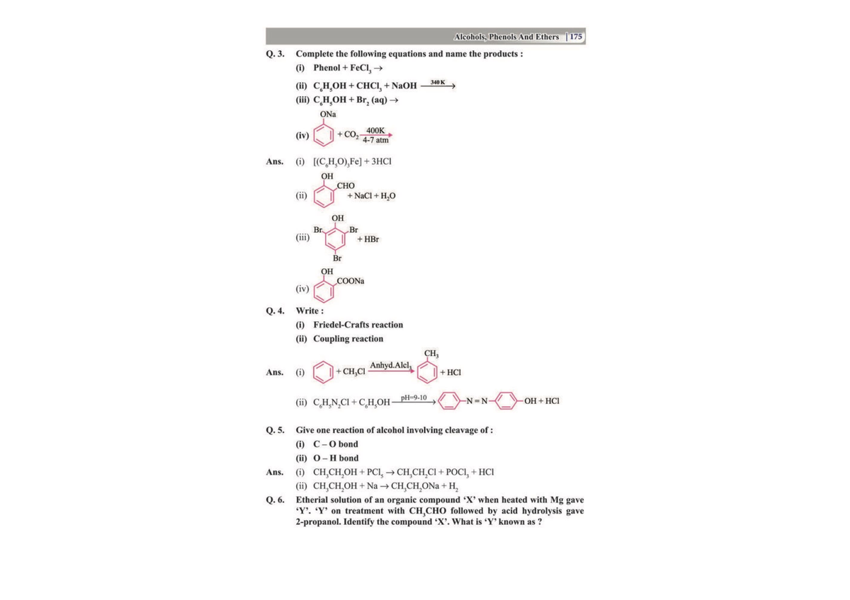 Learning with chemistry - Alcohols, Phenols And Ethers 175 Q. 3 ...