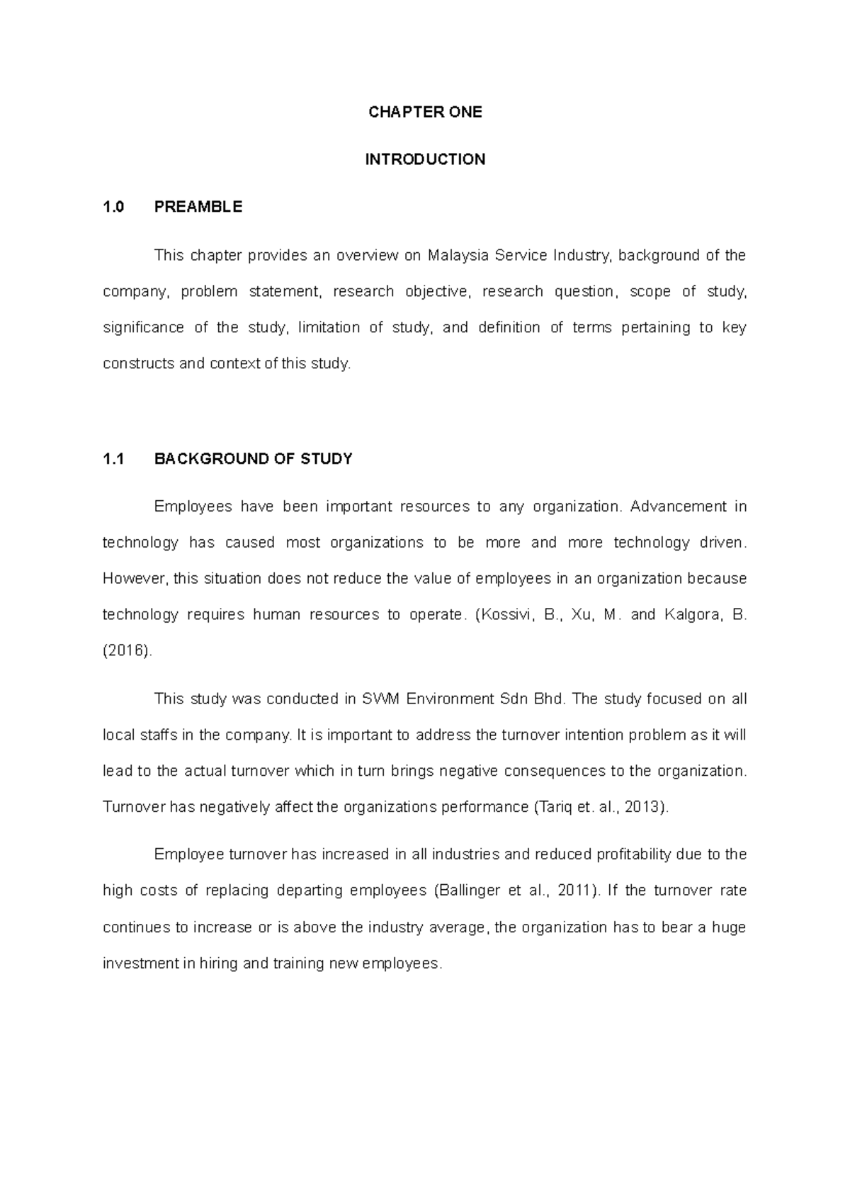 ABR Report - Chapter 1 - CHAPTER ONE INTRODUCTION 1 PREAMBLE This ...