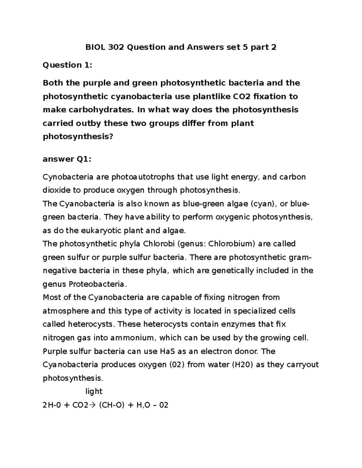 BIOL 302 Question and Answers set 6 part 2 - BIOL 302 Question and ...