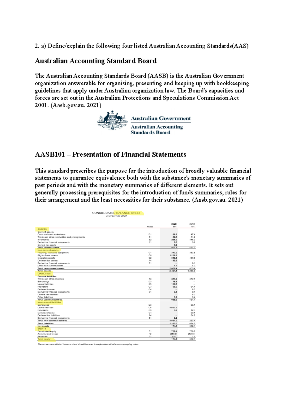 Task 1- Research Report on Australian Accounting Standards and Theories ...
