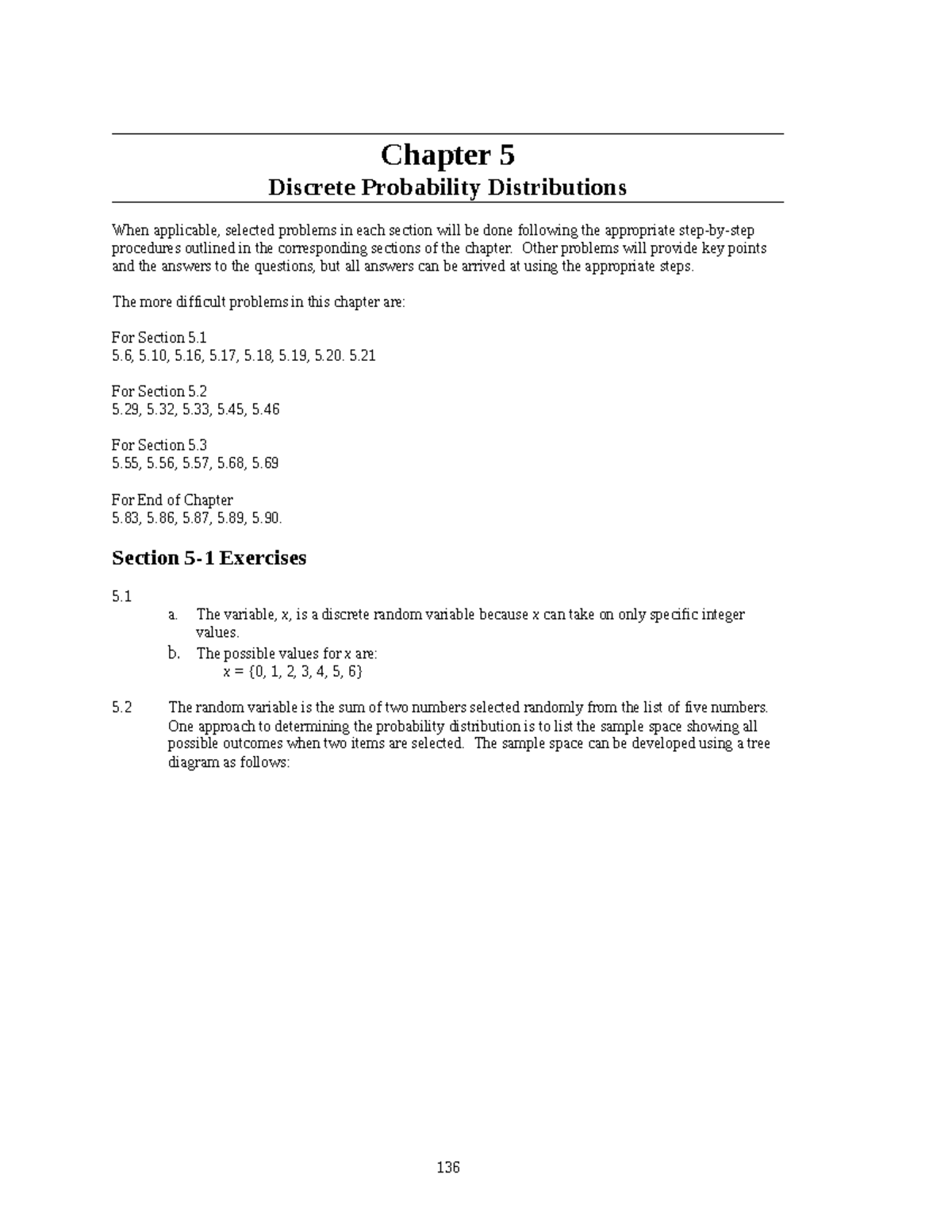 Chapter 5,all problem solutions - Chapter 5 Discrete Probability ...