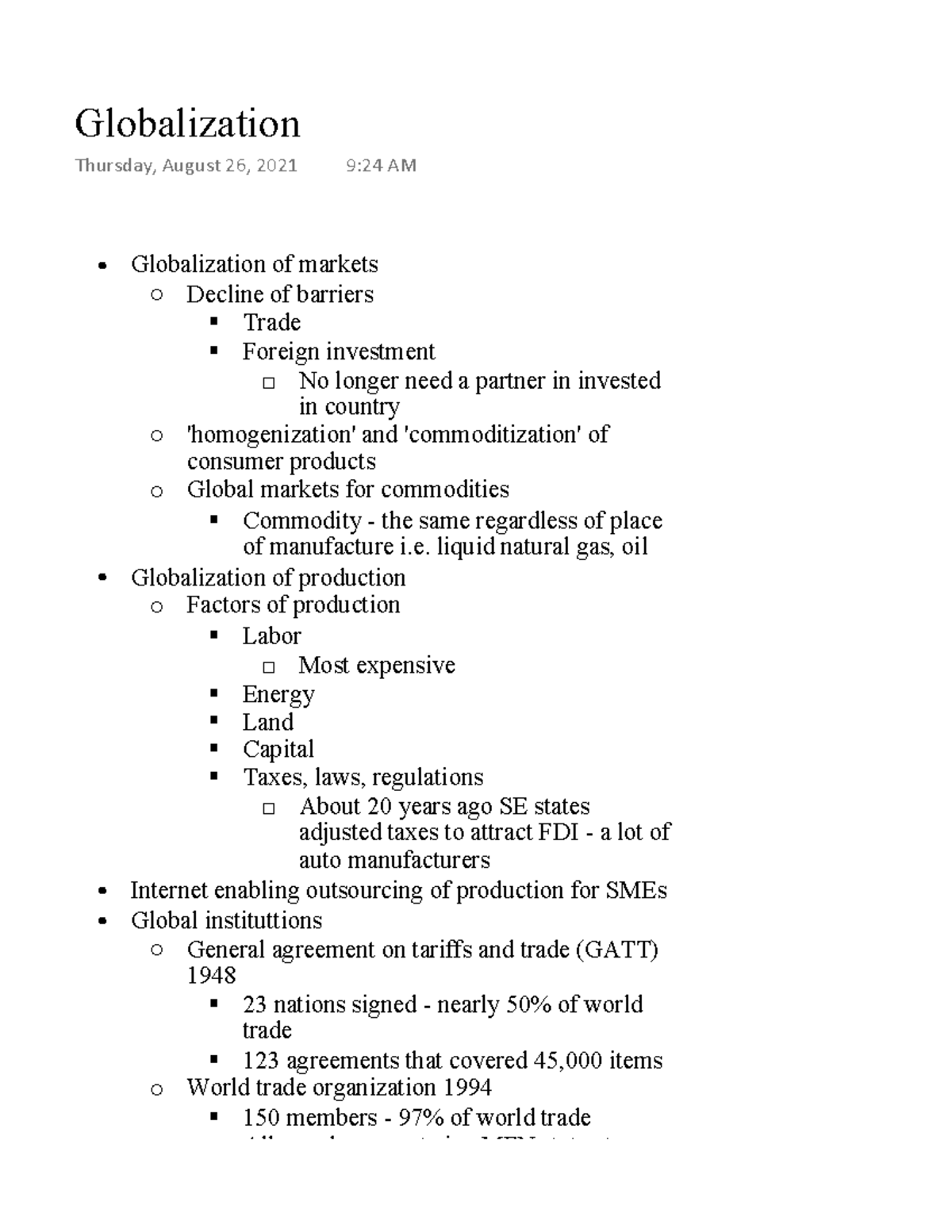 Globalization - liquid natural gas, oil § ï " Globalization of ...