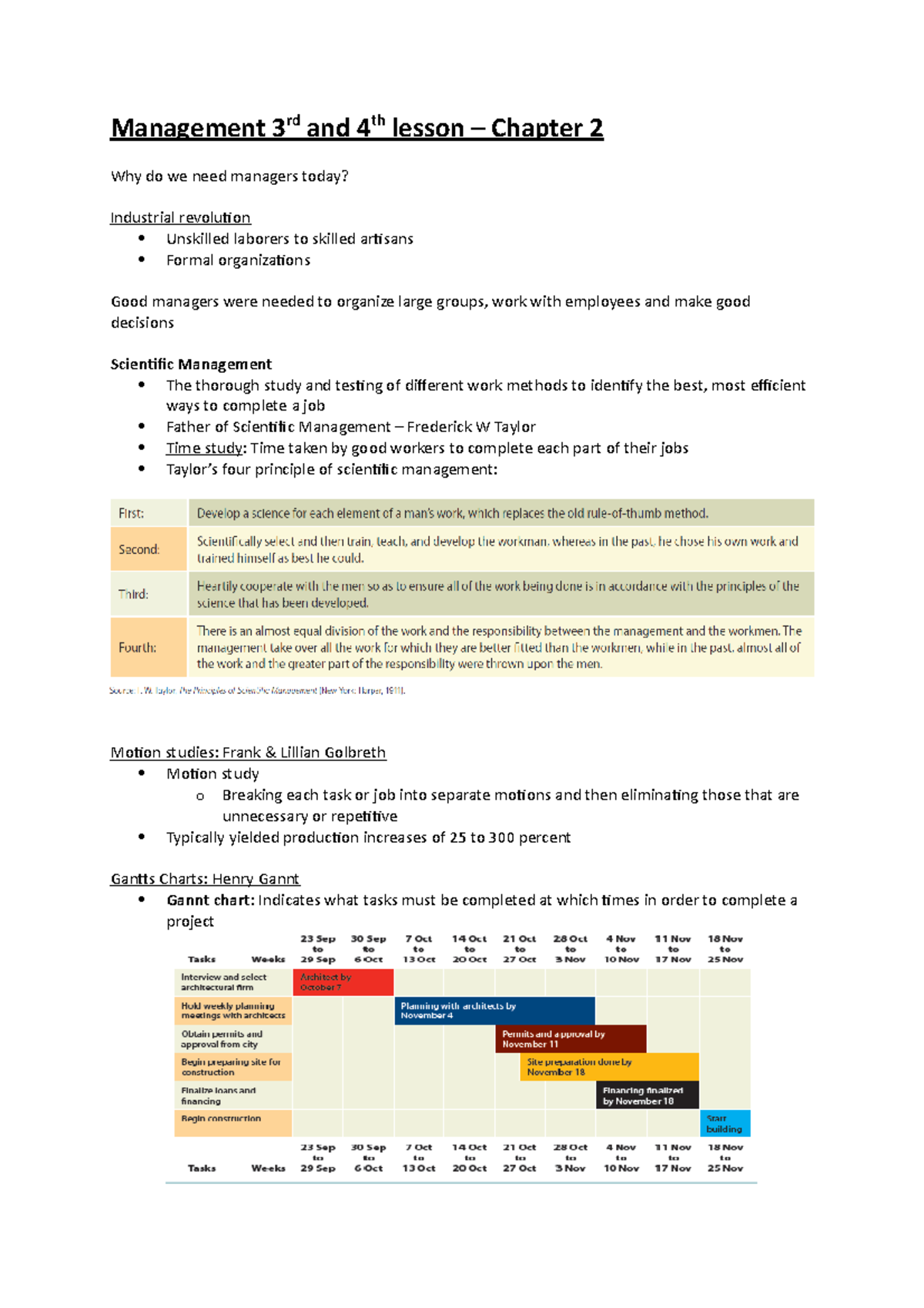 Management Williams Chapter 2 - Management 3 rd and 4 th lesson ...