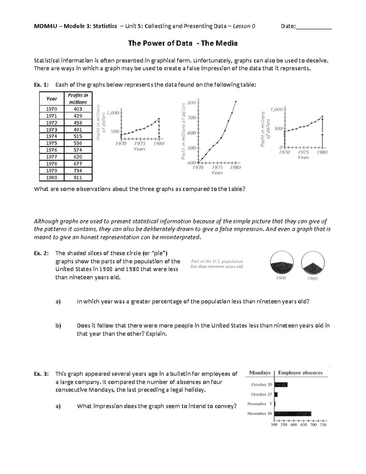 MDM4U I Unit 5 Notes - Analyse, interpret, and draw conclusions from ...
