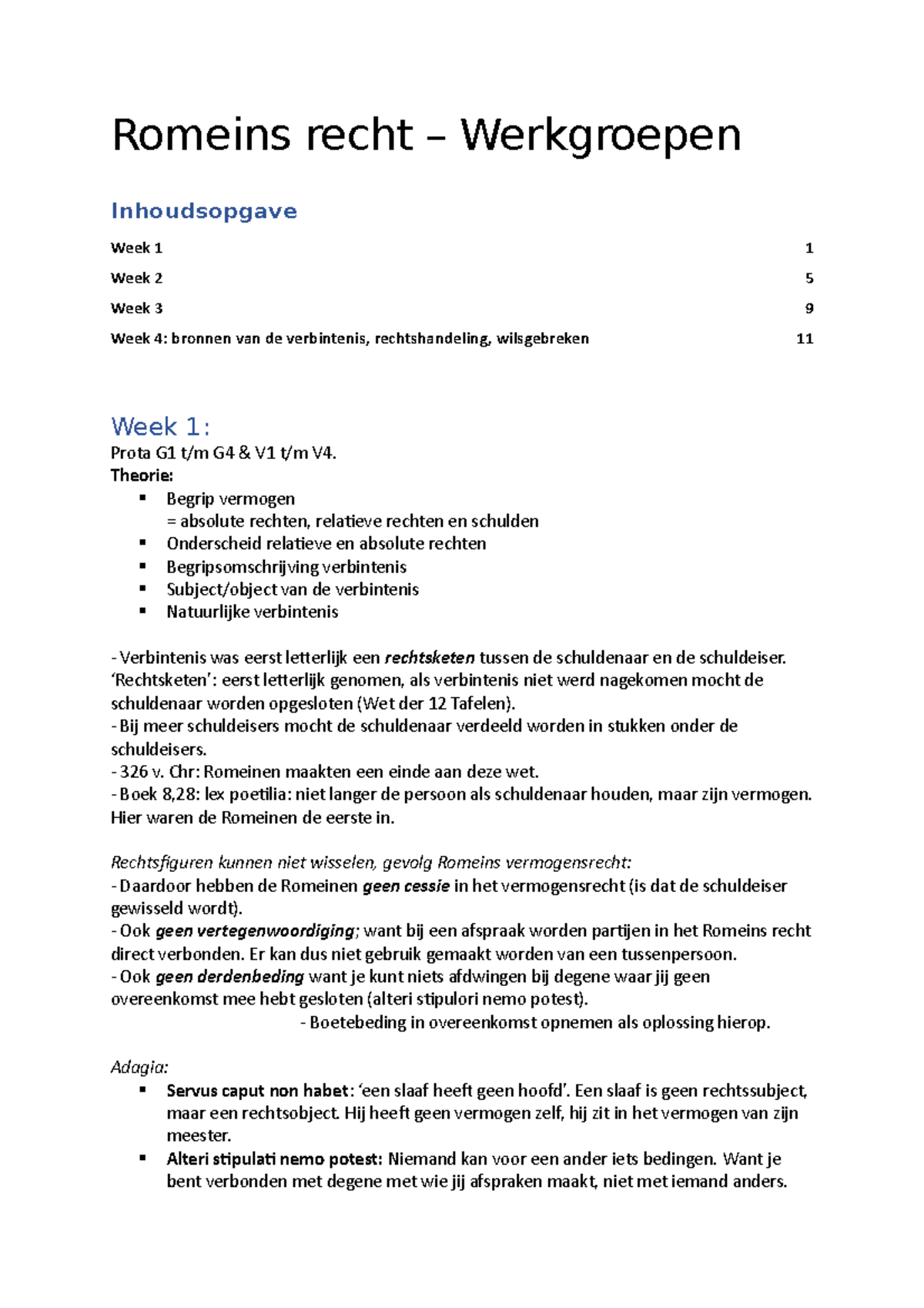 Romeins recht – Werkgroepen - Theorie: Begrip vermogen absolute rechten ...