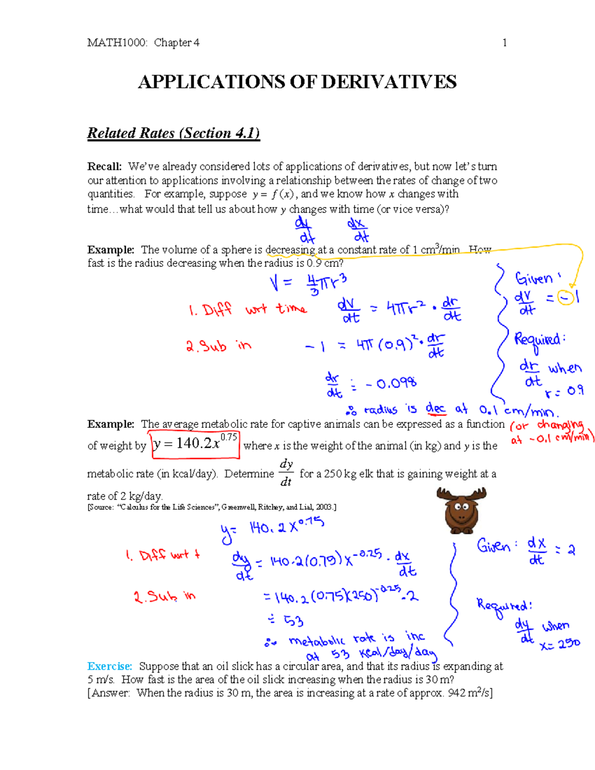 Mod6b relrates - Filled in notes for lecture #6. Application of ...