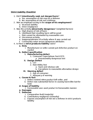 Torts - negligence - outline - Negligence: Duty, Breach, Causation ...