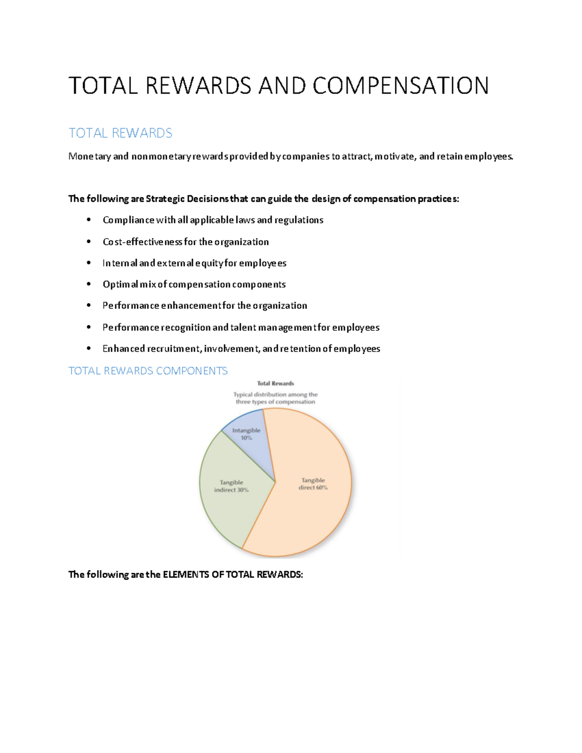 Total Rewards AND Compensation - TOTAL REWARDS AND COMPENSATION TOTAL ...