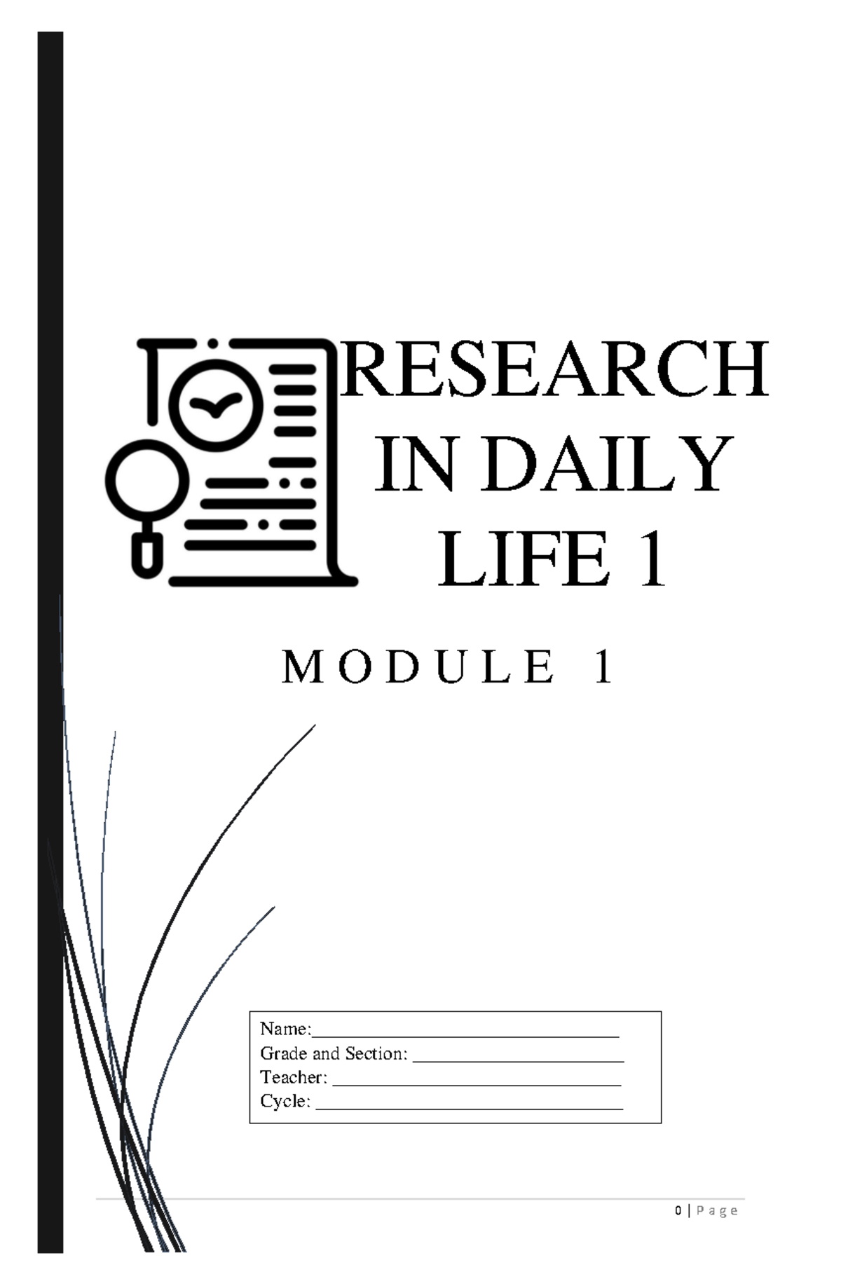 RDL- Module-1 - it is our thesis on my grade 11 year - RESEARCH IN DAILY LIFE 1 - Studocu