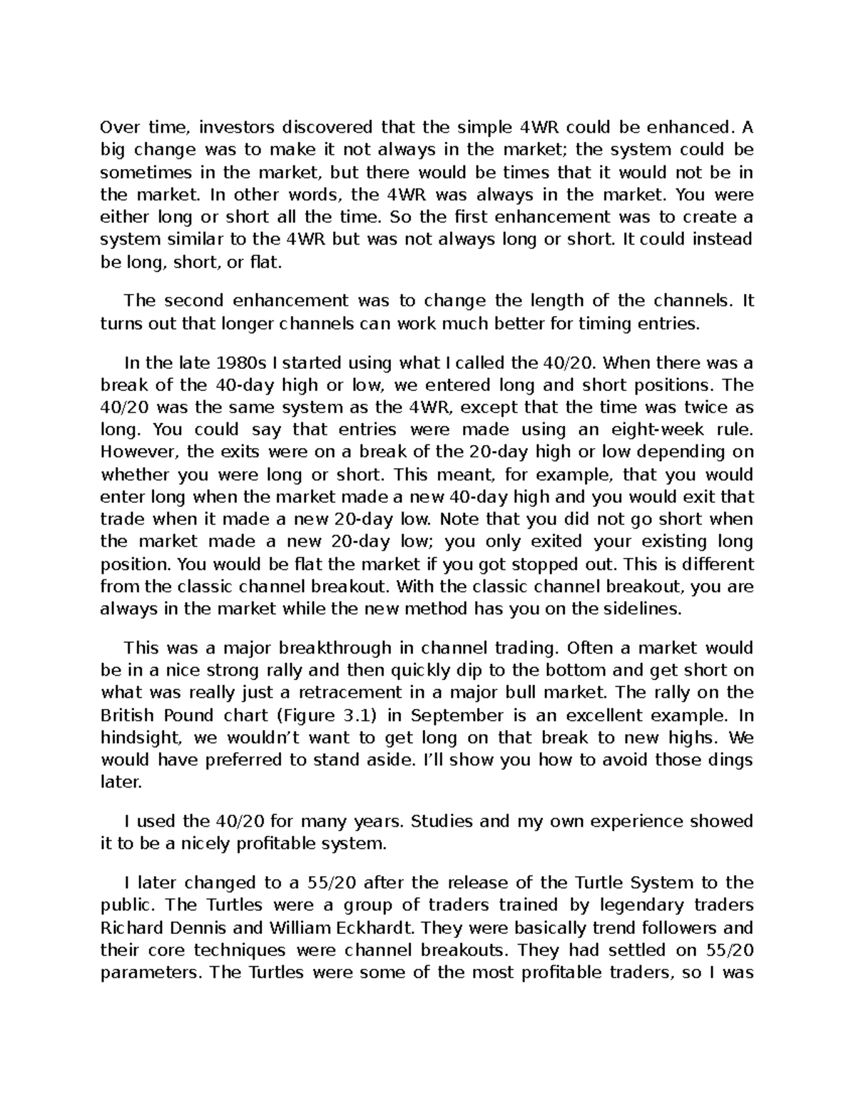 Simple 4WR - Over time, investors discovered that the simple 4WR could ...