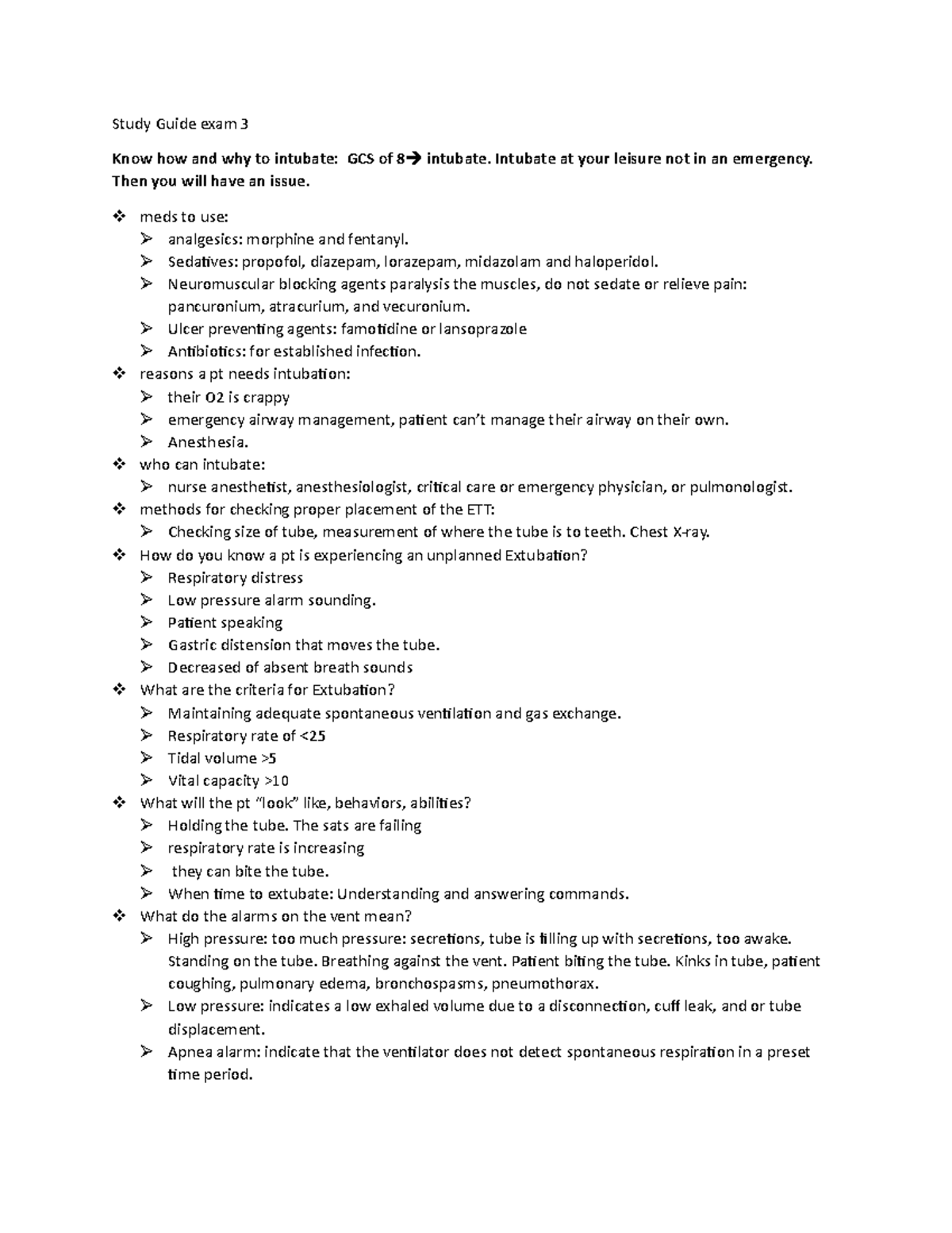 F2021 exam 3 study guide - Study Guide exam 3 Know how and why to ...