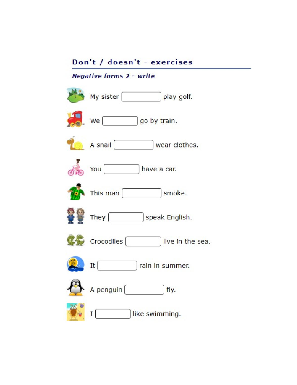 Present simple negative form - English A: Language and Literature SL ...
