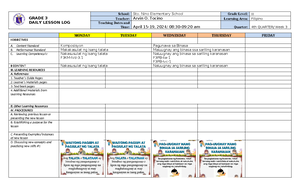 DLL Math 3 Q1 W1 - DLL for Math Quarter 3 - GRADE 3 DAILY LESSON LOG School: Sto. Nino ...
