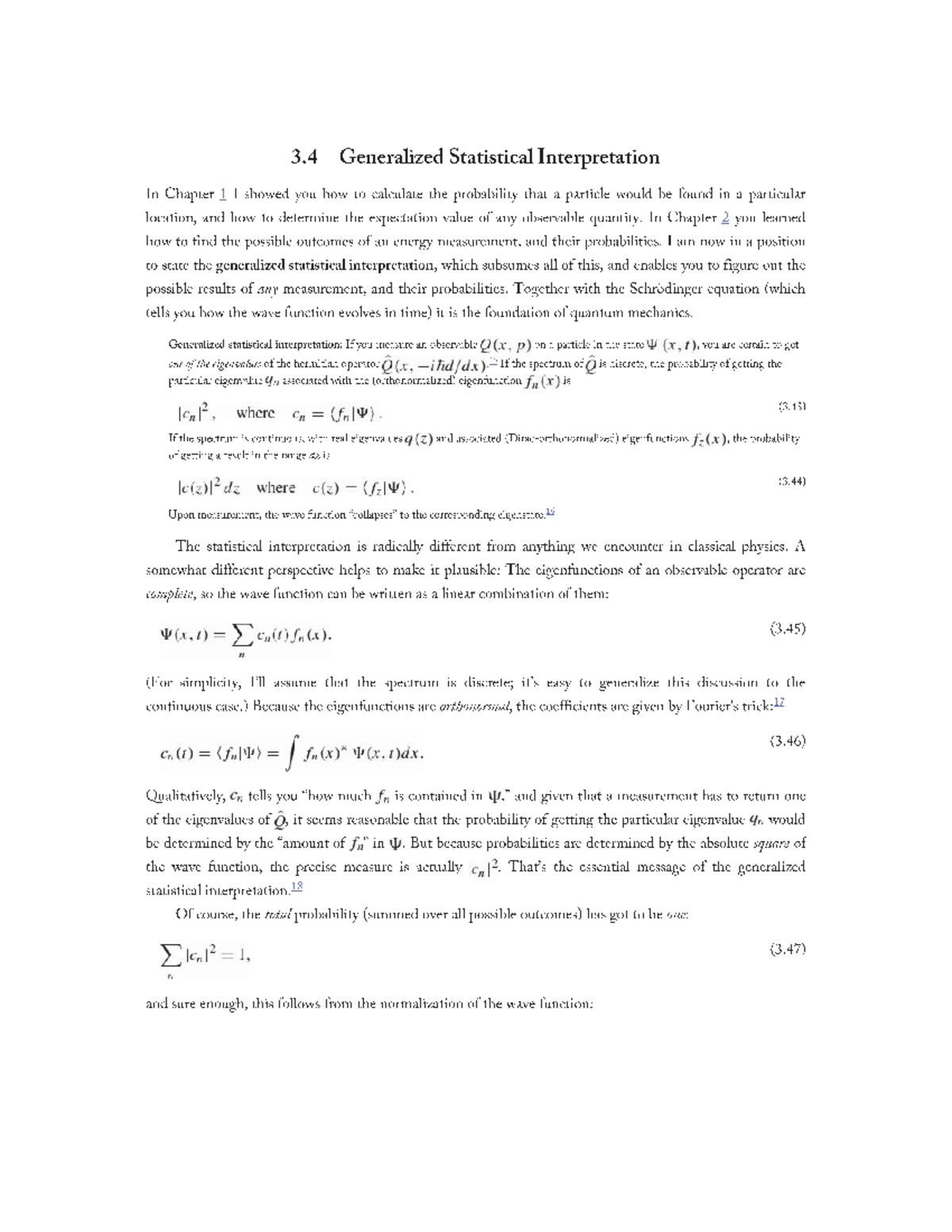 Generalized Statistical Interpretation - PH 3410 - Studocu