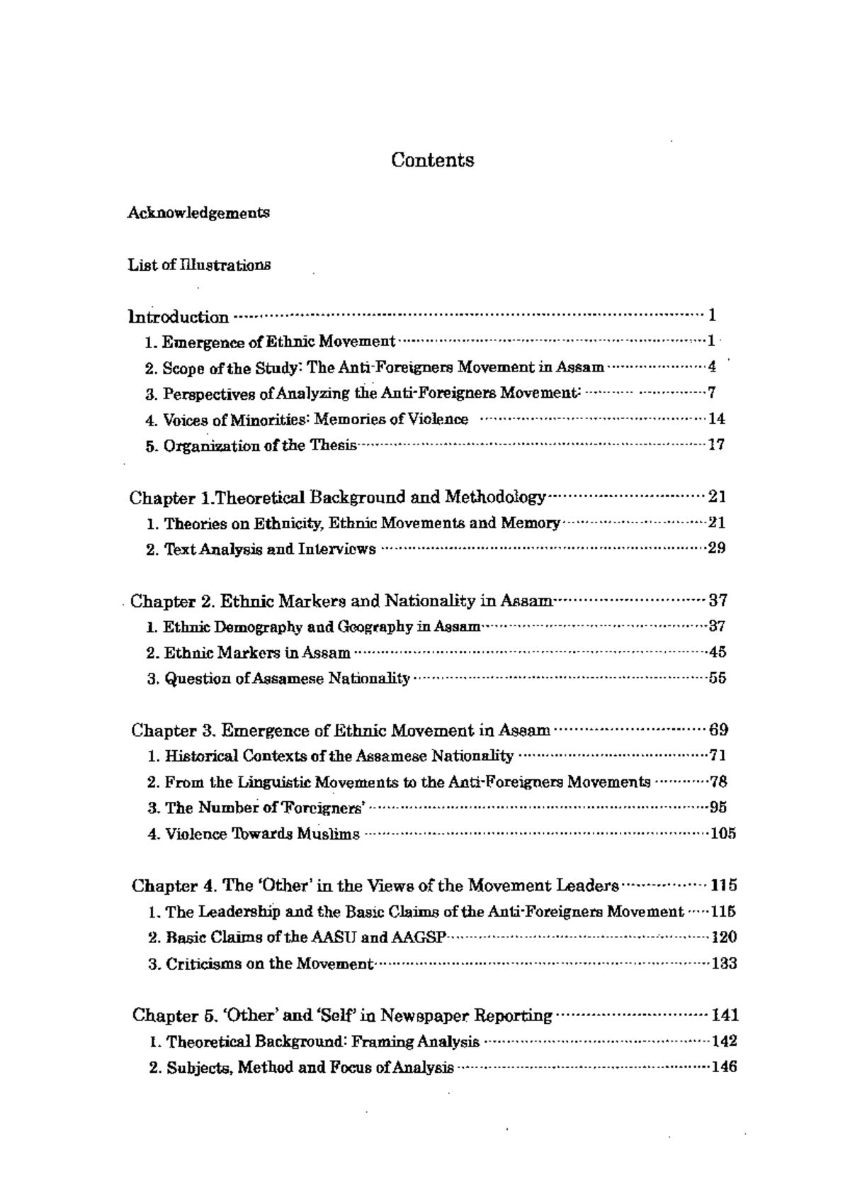 04 contents - work - Contents Acknowledgements 1. Emergence of Ethnic ...