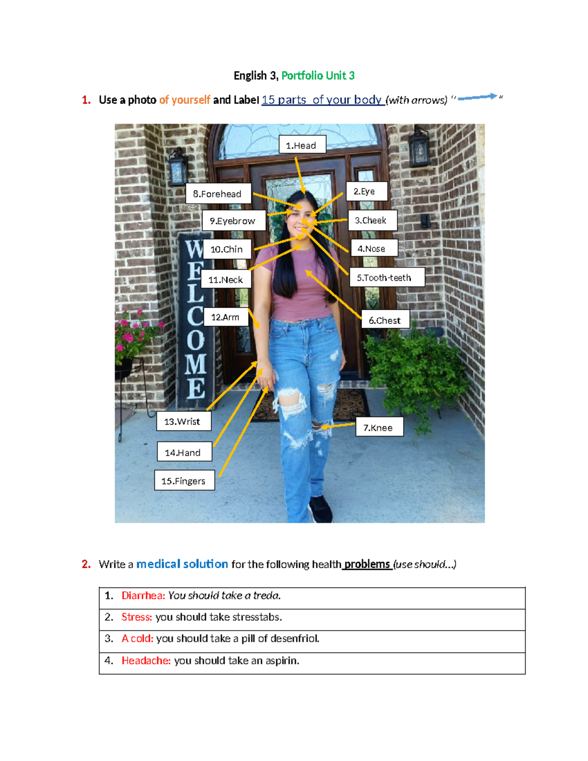 1. Portfolio Unit 3 English 3 - English 3, Portfolio Unit 3 1. Use a ...