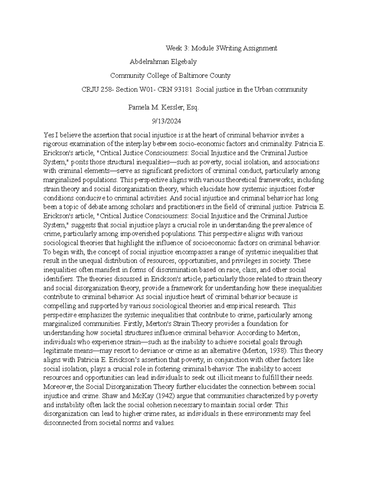 Week 3 Module 3 Writing Assignment copy copy (1) 2 - Week 3: Module ...