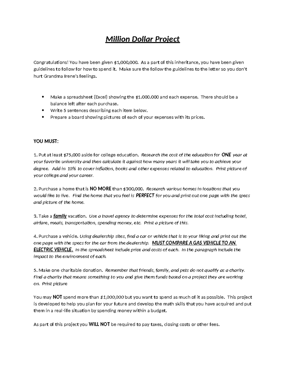 STEM- 1000000 Project - I need help - Million Dollar Project ...