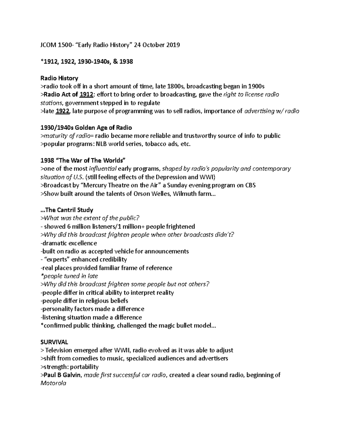 JCOM Early Radio History - JCOM 1500- “Early Radio History” 24 October ...