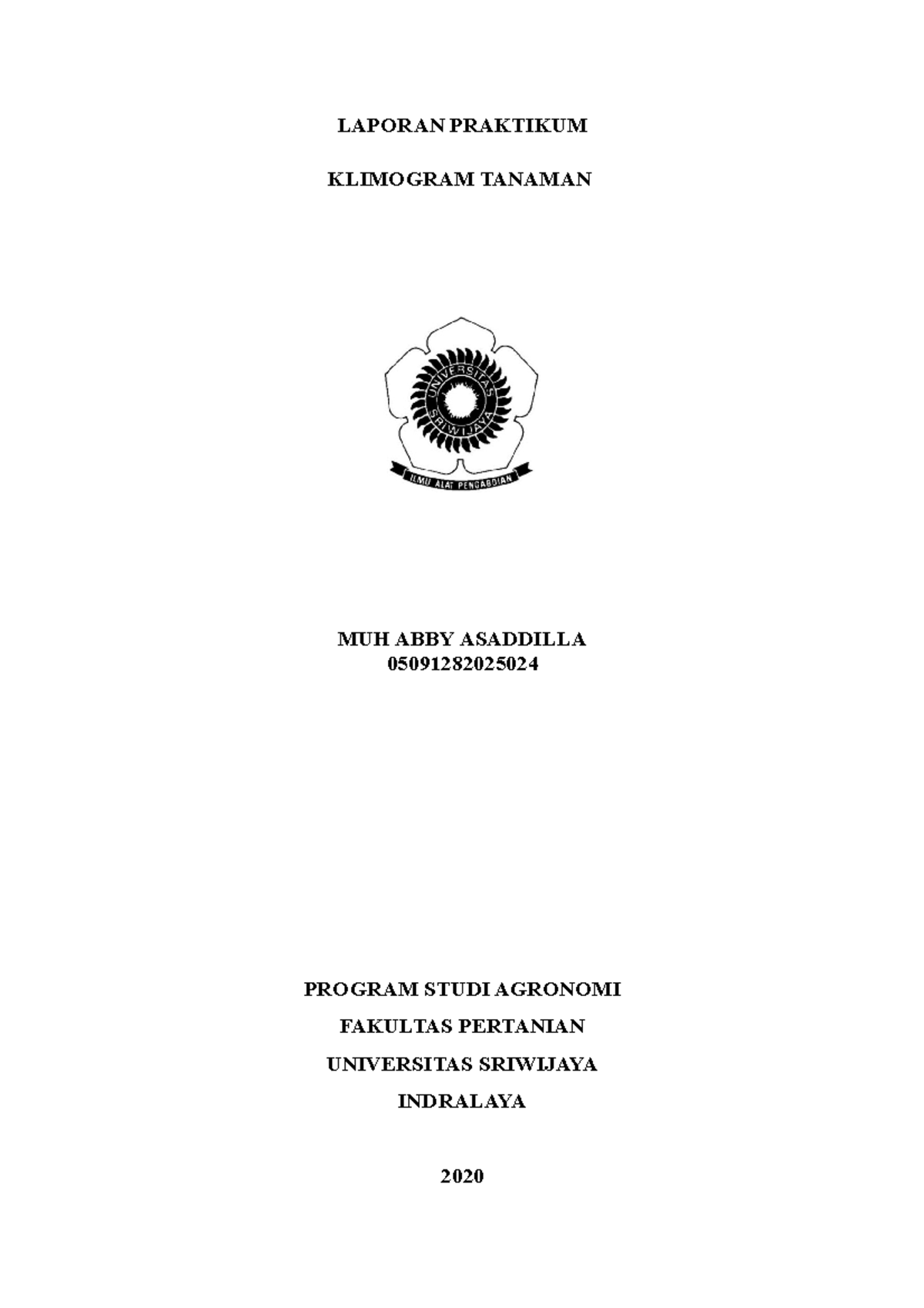 Laporan praktikum agroklimatologi ( Klimogram ) - LAPORAN PRAKTIKUM ...