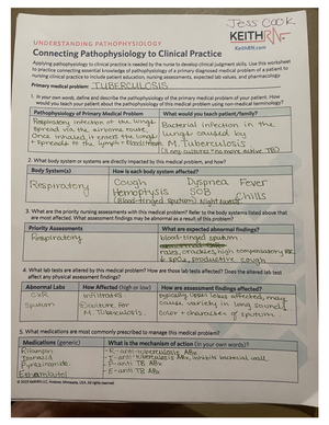 Pneumonia Patho Sheet 2 - PN 250 - Studocu