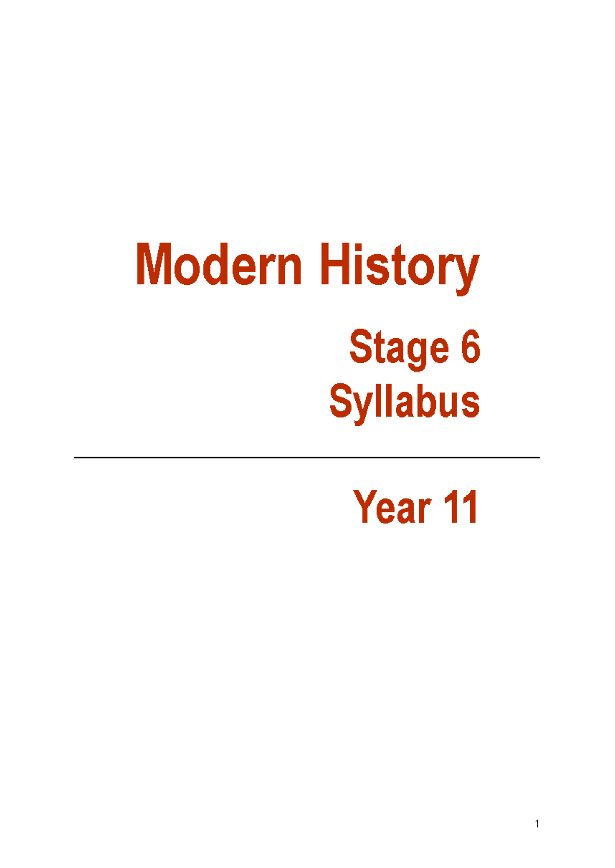 Year 11 Syllabus - Modern History - Modern History Stage 6 Syllabus ...