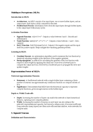 DEEP Learning Notes - UNIT - McCulloch Pitts Neuron The McCulloch-Pitts ...